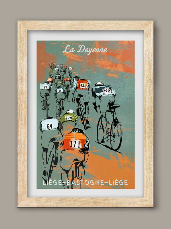 La Doyenne Cycling Poster print - Prendas Ciclismo