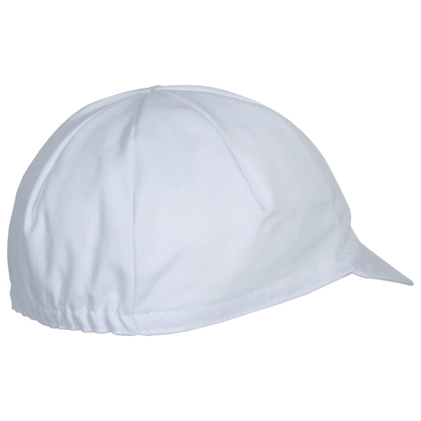 White Cotton Cycling Cap | Prendas Ciclismo
