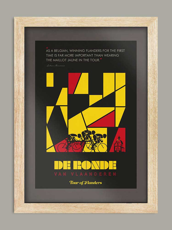 Tour of Flanders Cycling Poster Print - The Monuments - Prendas Ciclismo